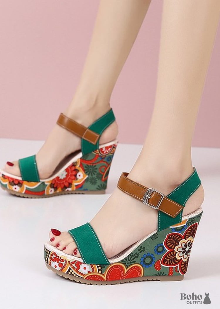 Boho Open Toe High Heel Sandals - Boho Dress Official