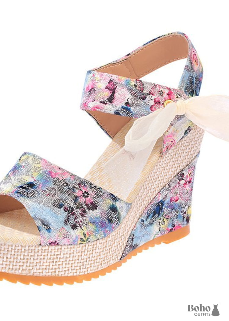 Wedge Heel Platform Boho Shoes - Boho Dress Official