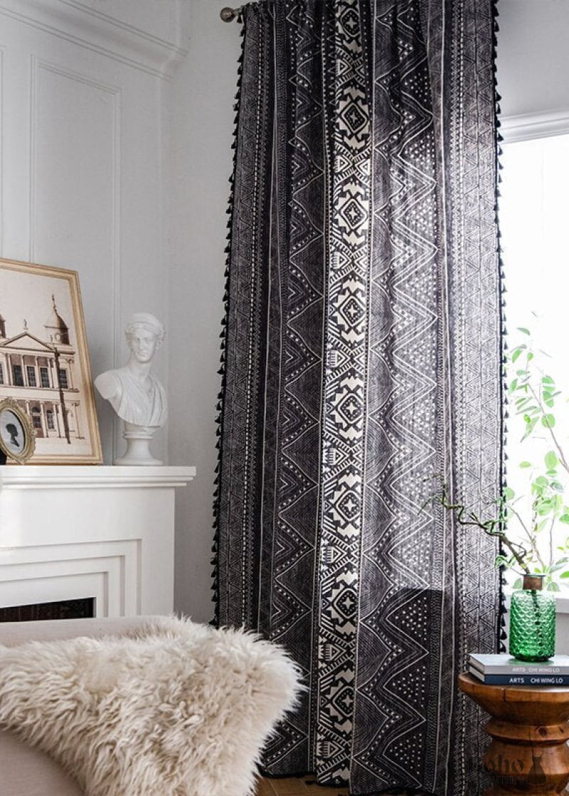 Black Lace Curtains - Boho Dress Official