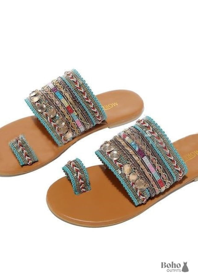 Boho Flat Sandals - Boho Dress Official
