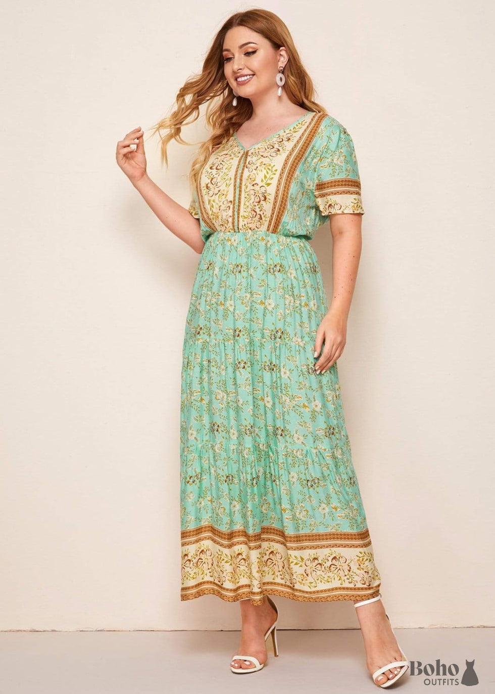 Boho Plus Size Adriana Maxi Dress For Women - Boho Dress – Boho Dress ...