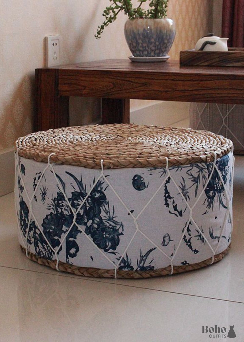 Round Boho Ottoman - Boho Dress Official